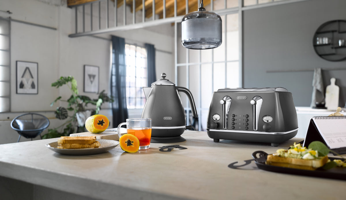 Delonghi - Icona Metallics Breakfast Set Bundle - Grey – De'Longhi ...